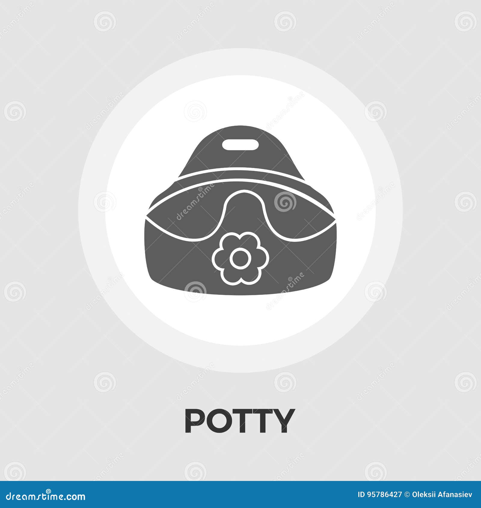 Potty vector flat icon stock vector. Illustration of convenience - 95786427