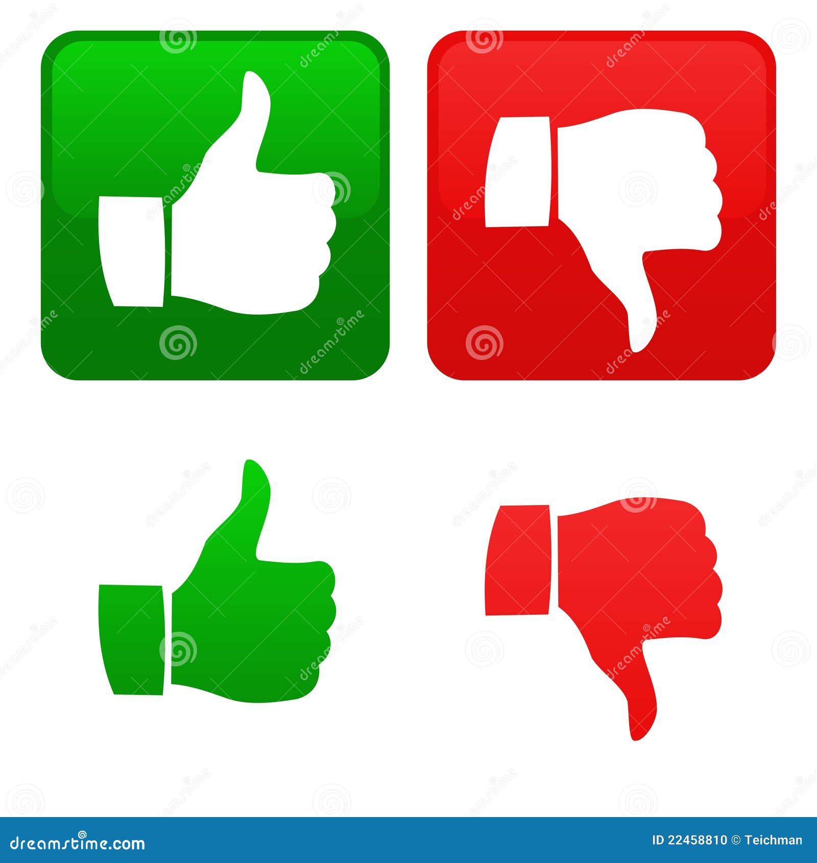 Pouce en haut et en bas illustration de vecteur. Illustration du type ...