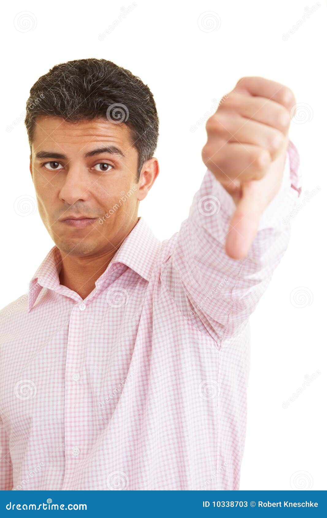 Pouce vers le bas image stock. Image du dans, nouvelles - 10338703