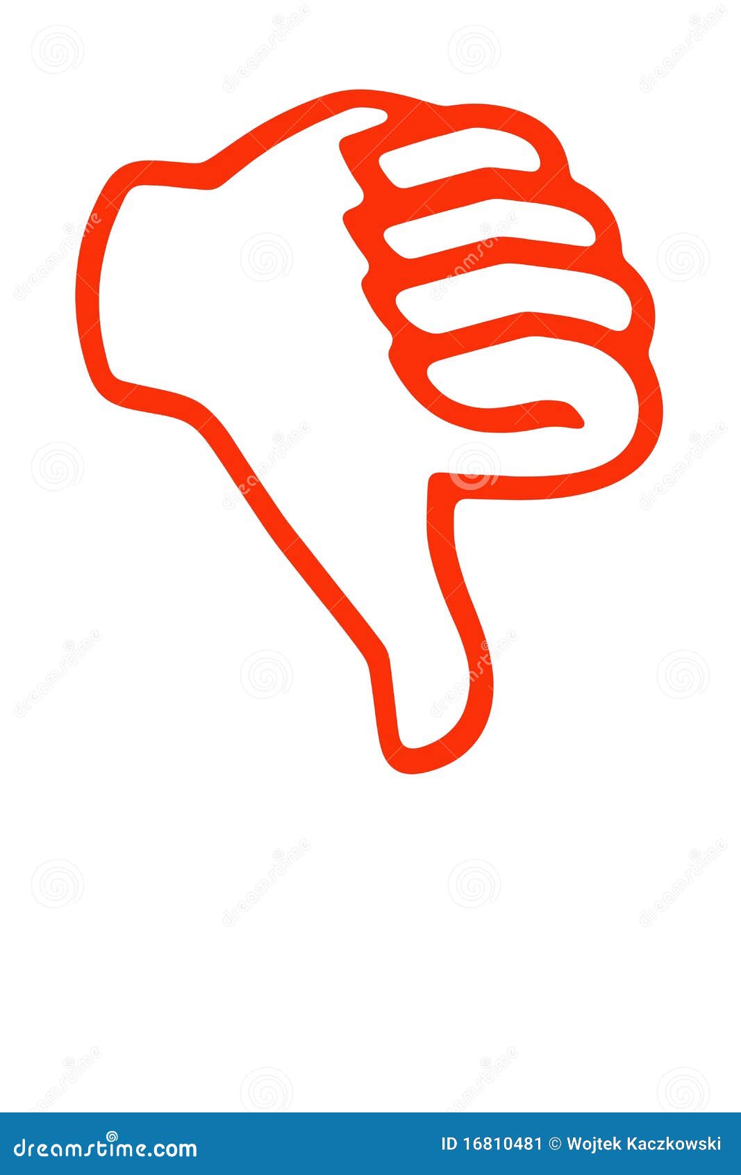 Pouce vers le bas illustration stock. Illustration du pouce - 16810481