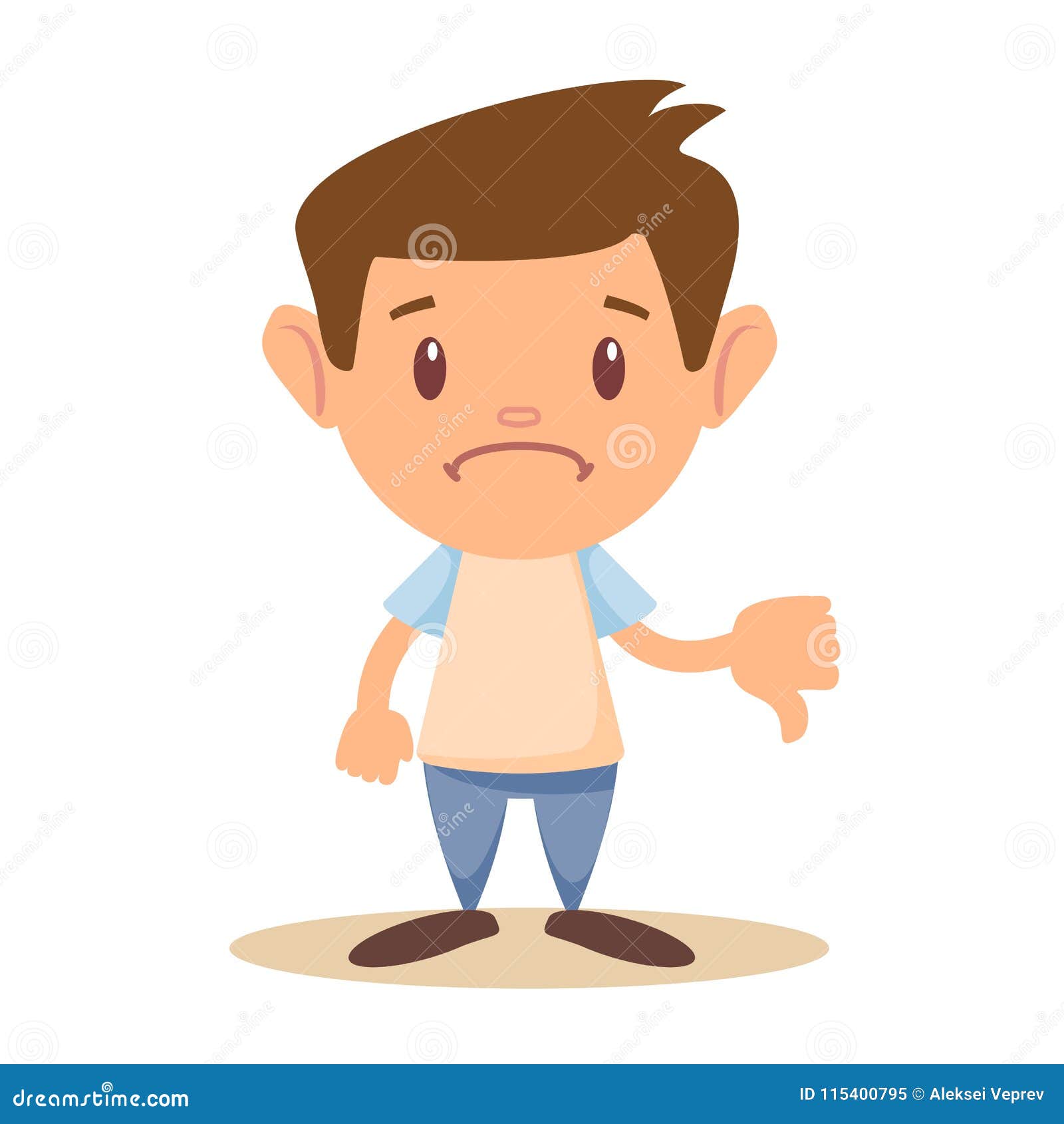 Pouces D'enfant Vers Le Bas, Illustration de Vecteur - Illustration of ...