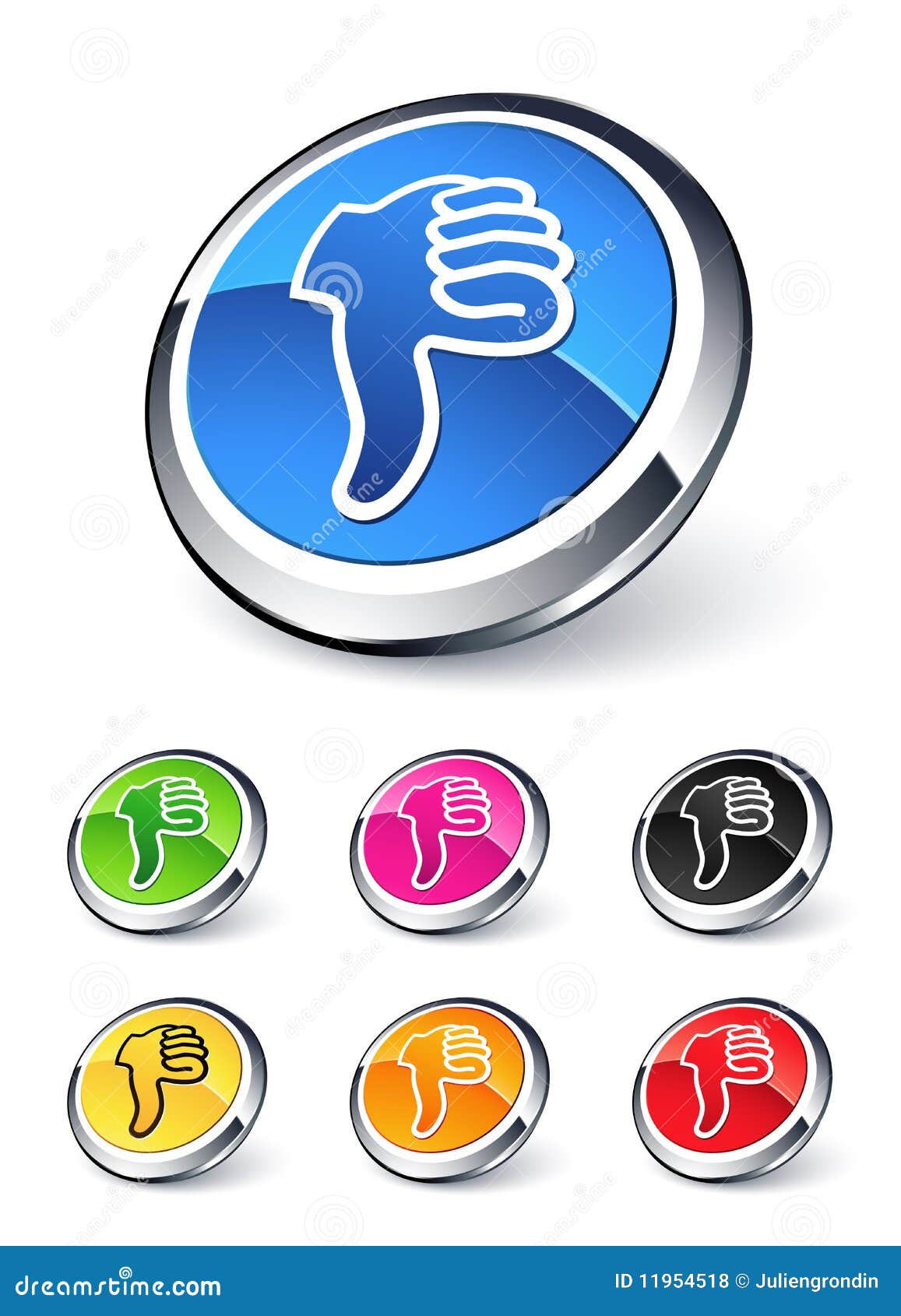 Pouces De Graphisme Vers Le Bas Illustration de Vecteur - Illustration ...