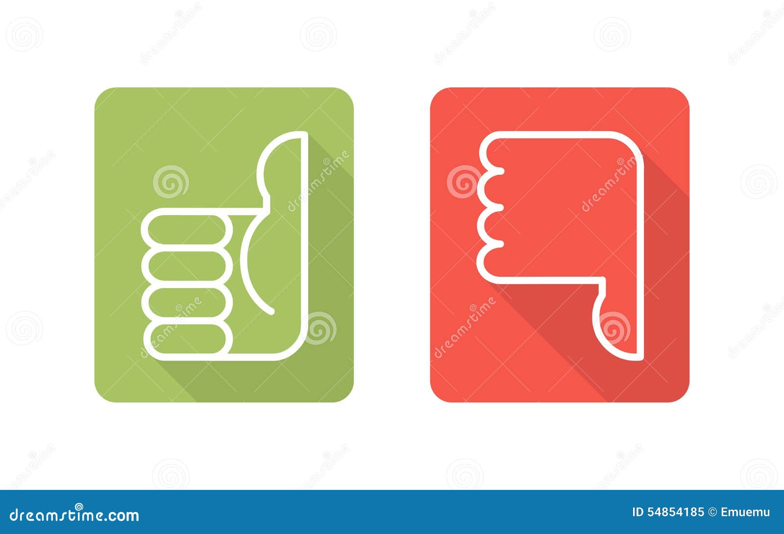 Pouces, pouces vers le bas illustration de vecteur. Illustration du ...