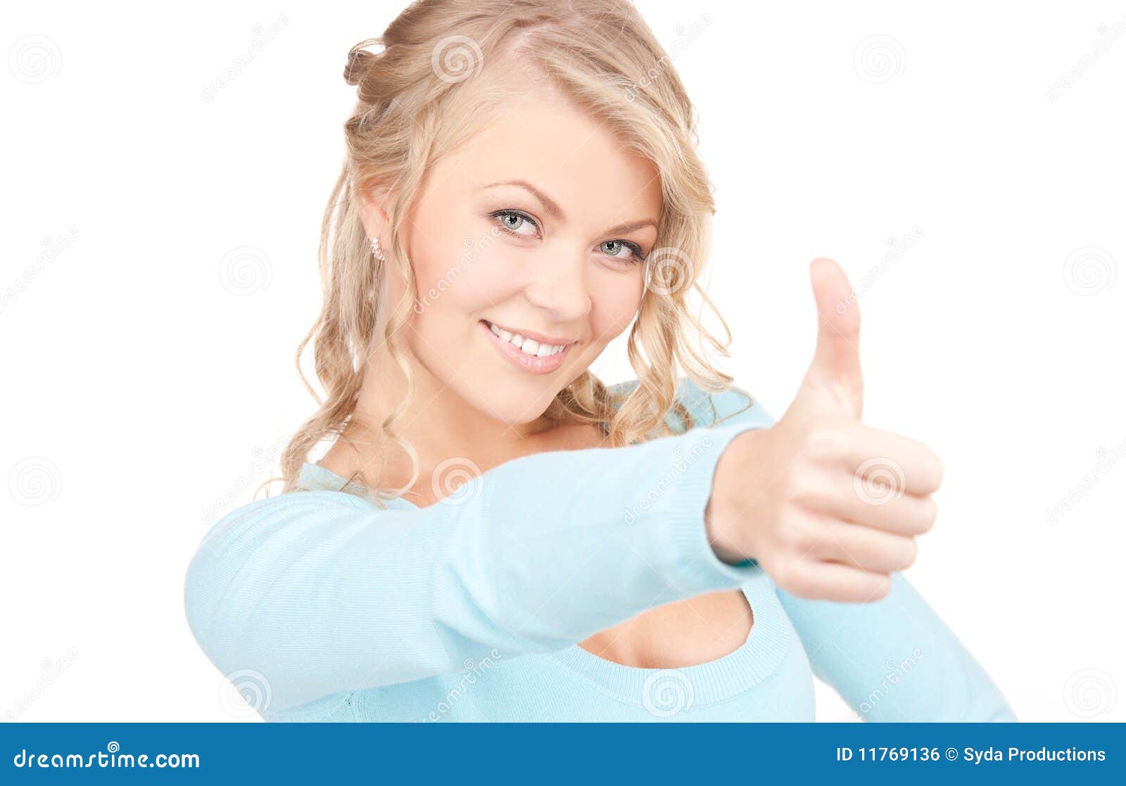 Pouces vers le haut photo stock. Image du femelle, personne - 11769136