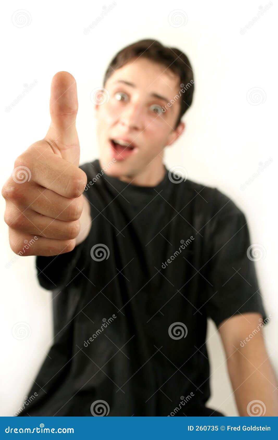 Pouces vers le haut image stock. Image du heureux, personne - 260735