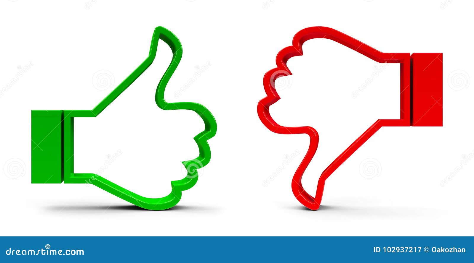 Pouces Vers Le Haut Et Vers Le Bas Illustration Stock - Illustration du ...