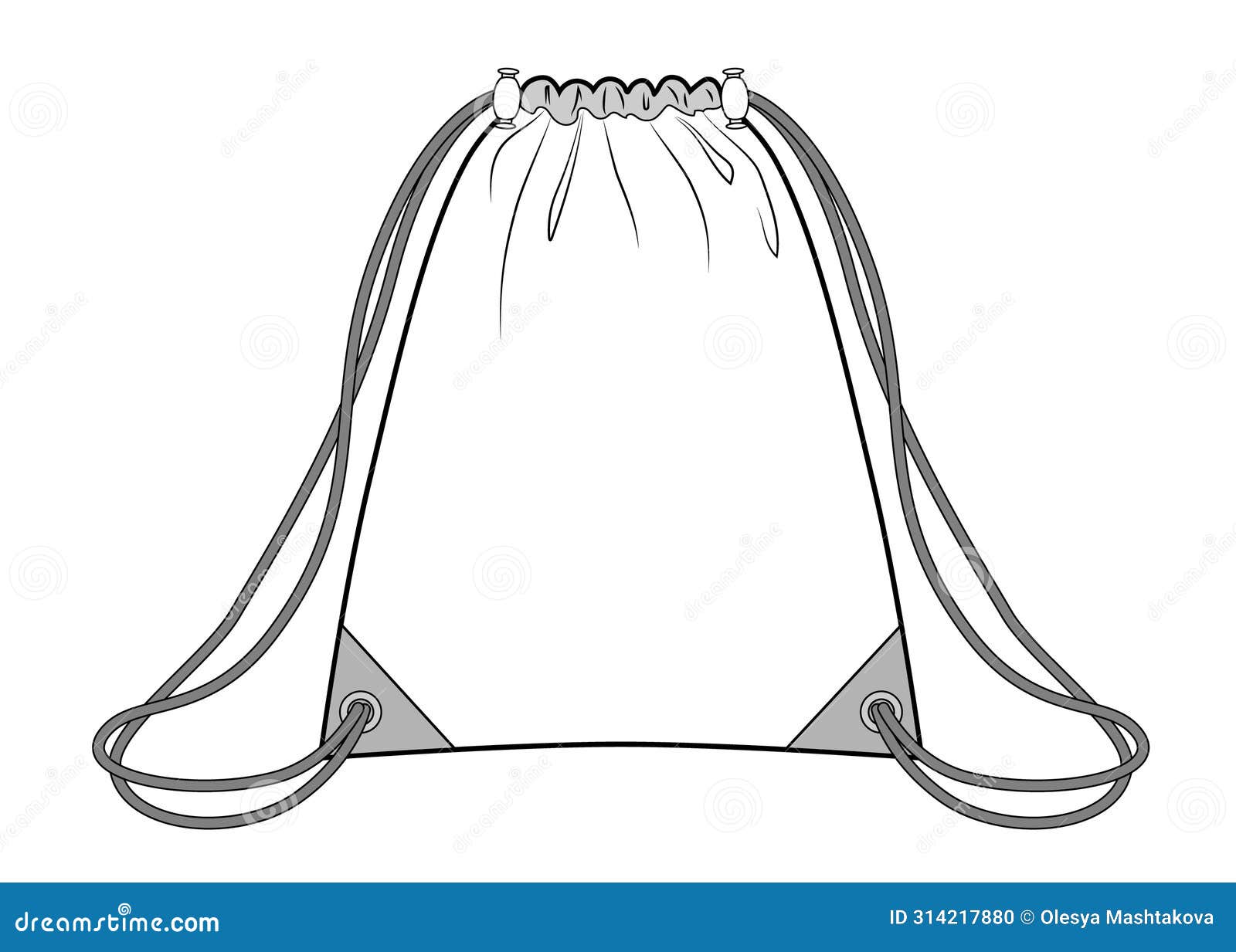 Pouch Drawstring Bag, Sport Bags for Cloth and Shoes. Stock ...