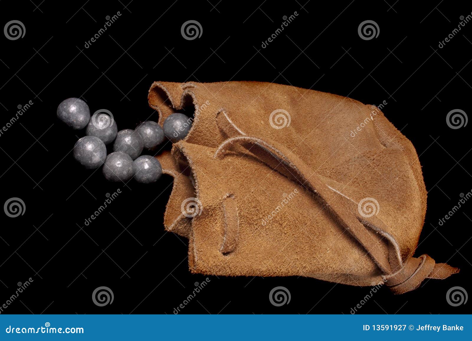 Pouch of lead ball stock image. Image of ball, loader - 13591927