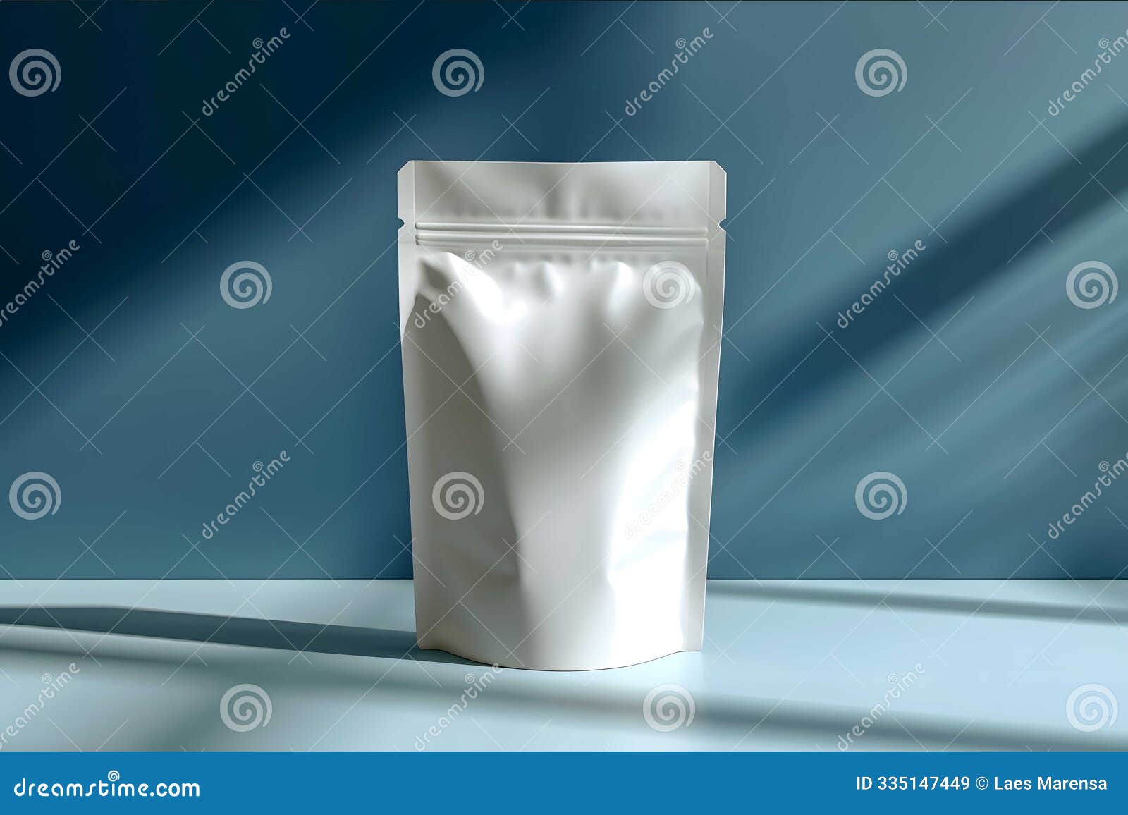 Pouch Package Mockup Minimalistic Space Aesthetic Shapes Stock ...