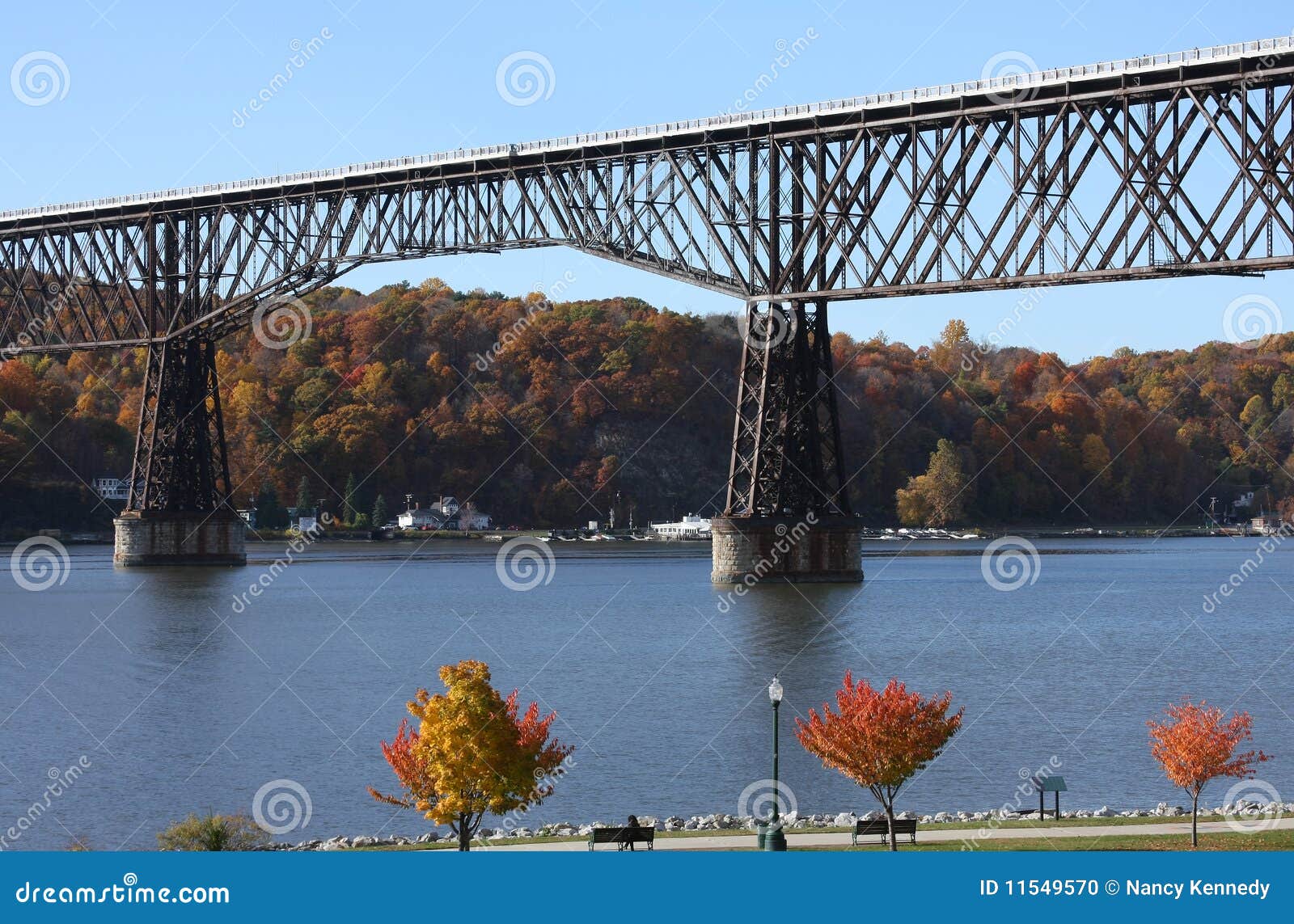 Poughkeepsie Railroad Bridge Stock Photo - Image of dutchess, bridge ...