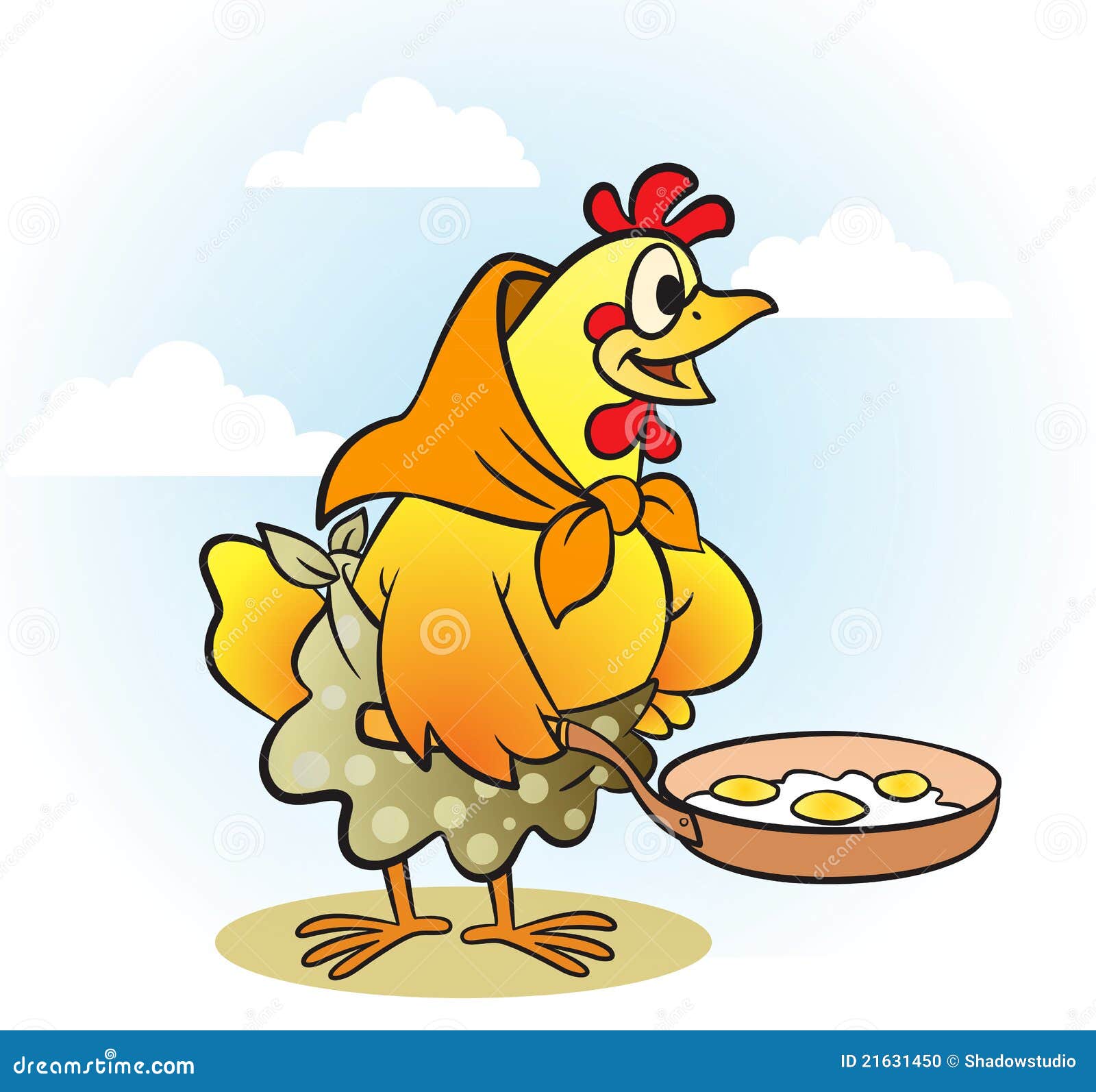 Poule illustration de vecteur. Illustration of friture - 21631450