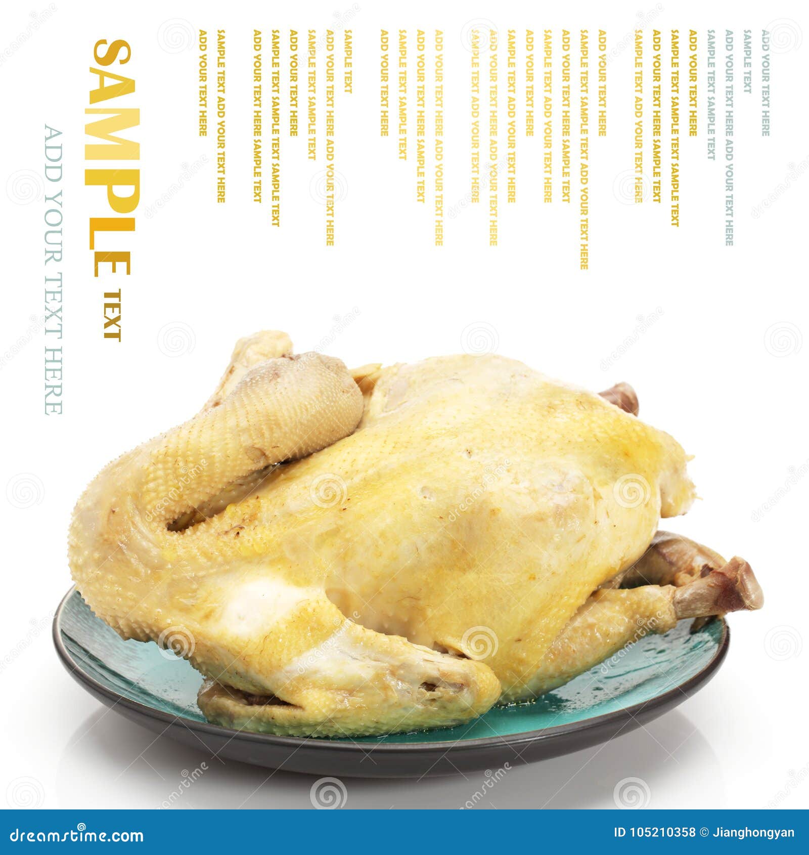 Poulet bouilli photo stock. Image du nourriture, cuisine - 105210358