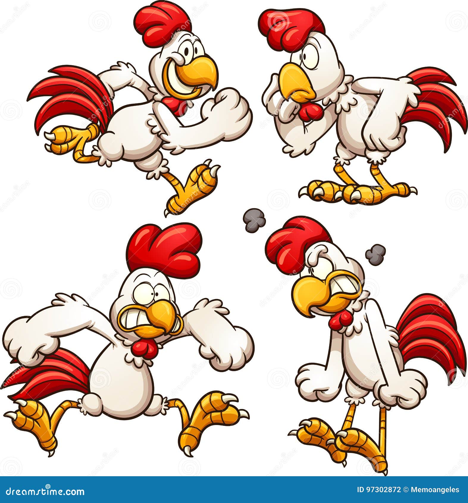 Poulet de dessin animé illustration de vecteur. Illustration du rester ...