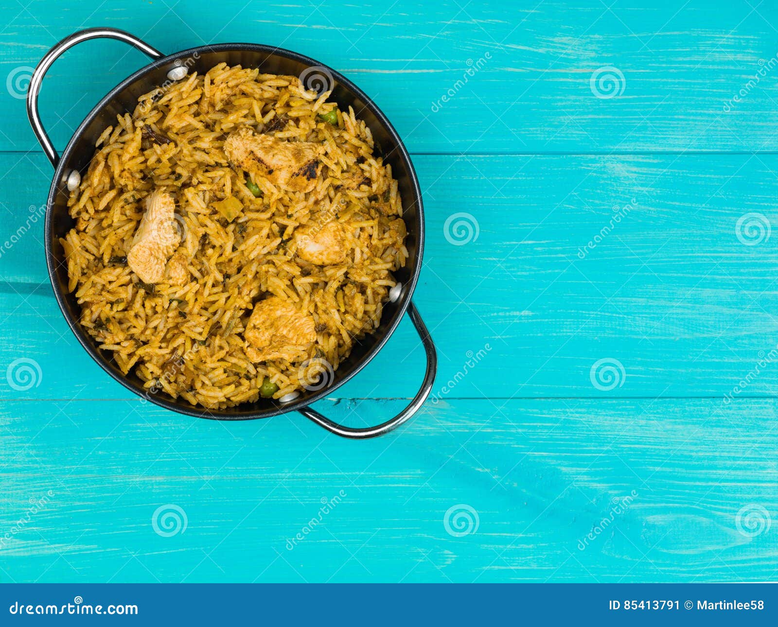 Poulet Indien Tikka Biryani De Style Image stock - Image du espace ...