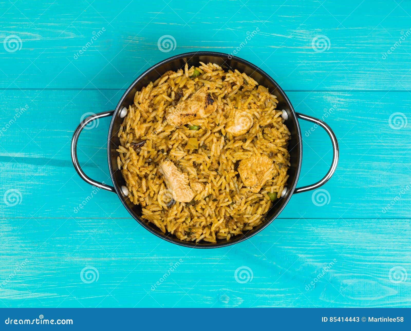 Poulet Indien Tikka Biryani De Style Image stock - Image du prise ...