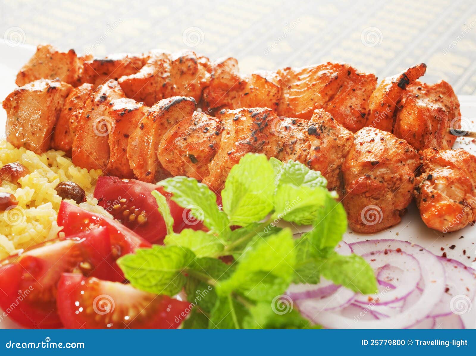 Poulet Indien Tikka De Repas Photo stock - Image of personne, poulet ...