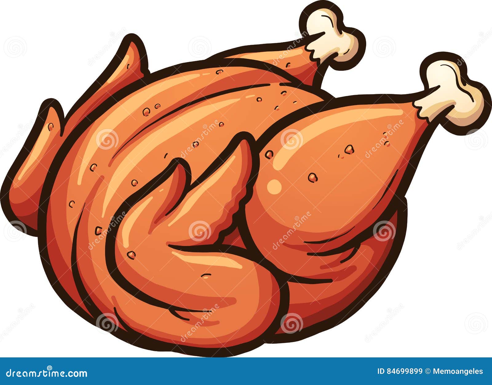 Poulet rôti illustration de vecteur. Illustration du illustration ...