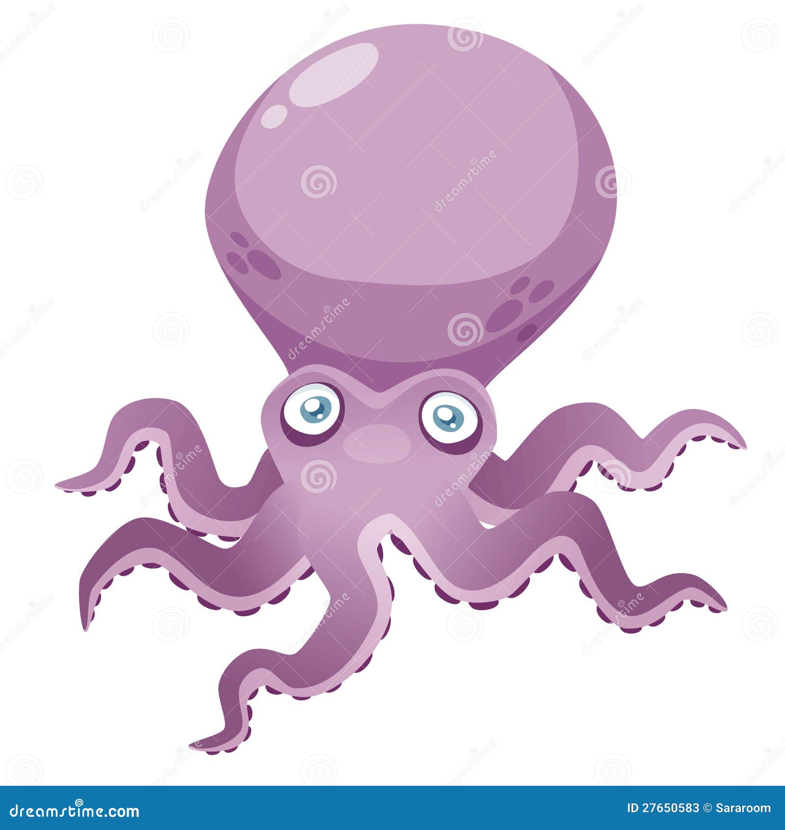 Poulpe de dessin animé illustration de vecteur. Illustration du poulpe ...