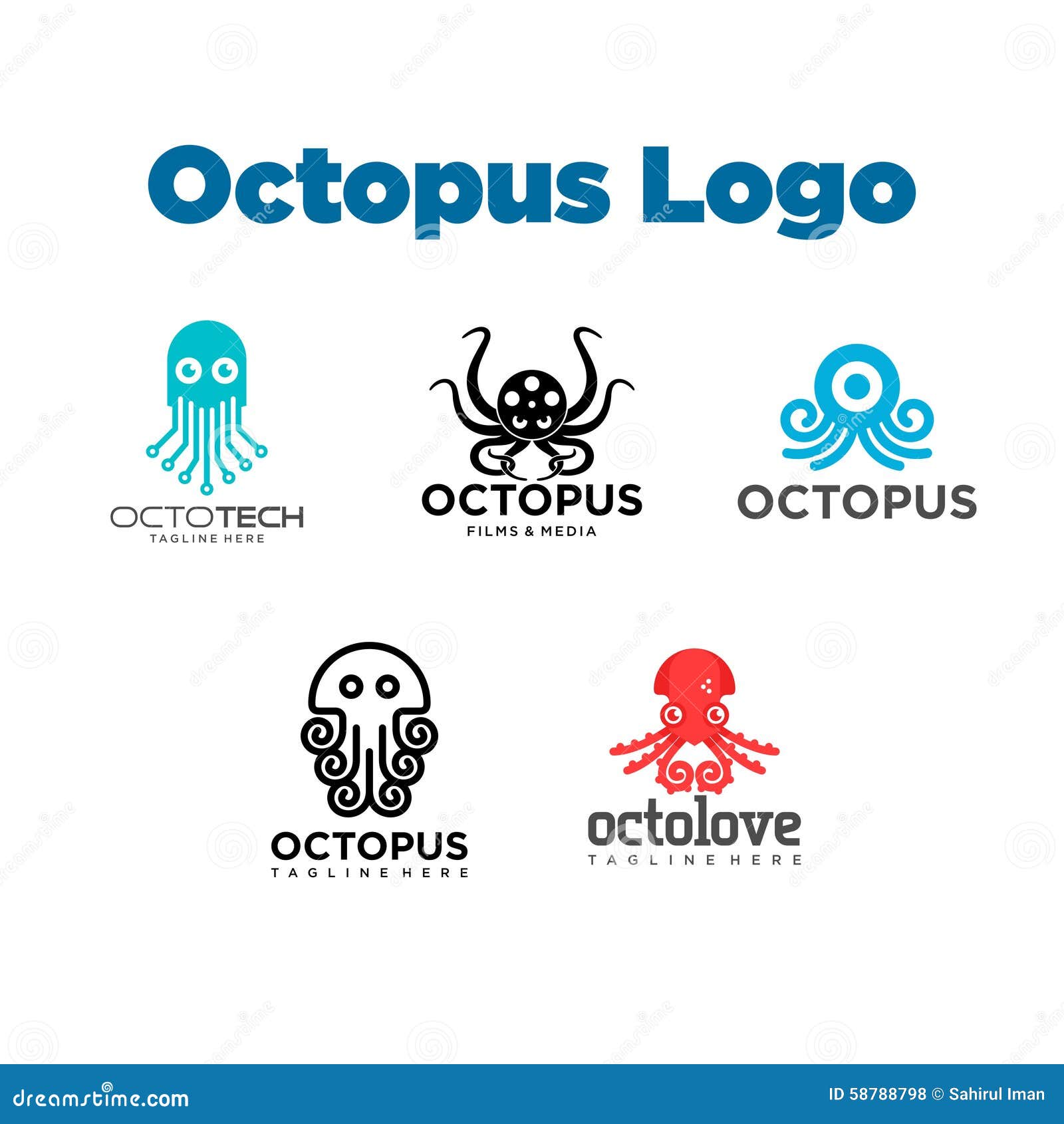 Poulpe Logo Template illustration de vecteur. Illustration du poulpe ...