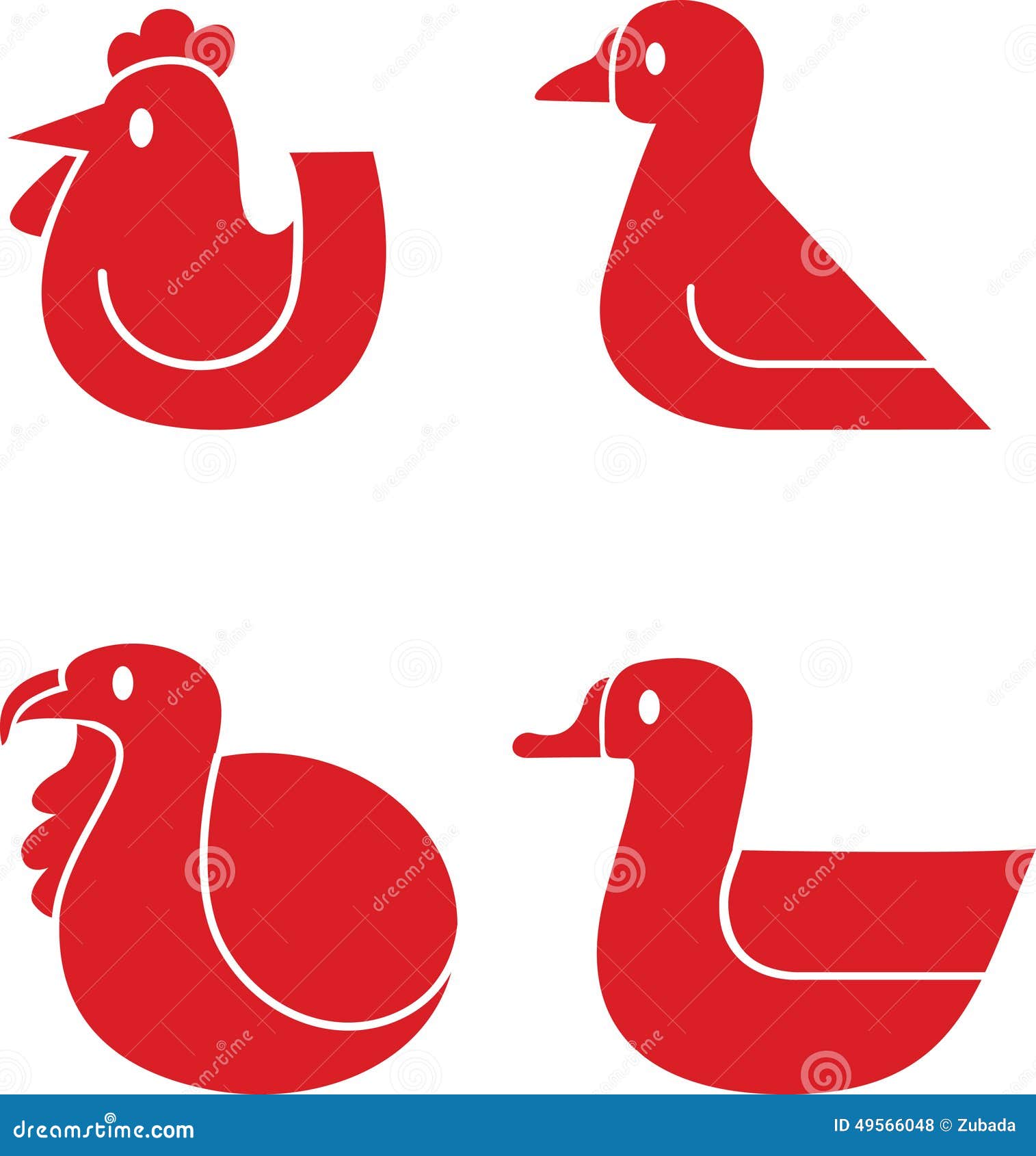 Poultry icons stock vector. Illustration of sign, goose - 49566048