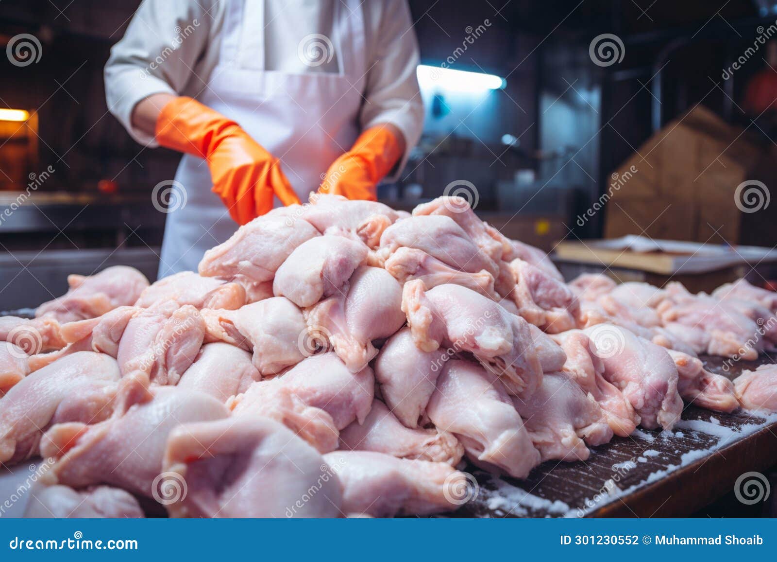 Poultry Processing Stages of Chicken Meat Production Stock Illustration ...
