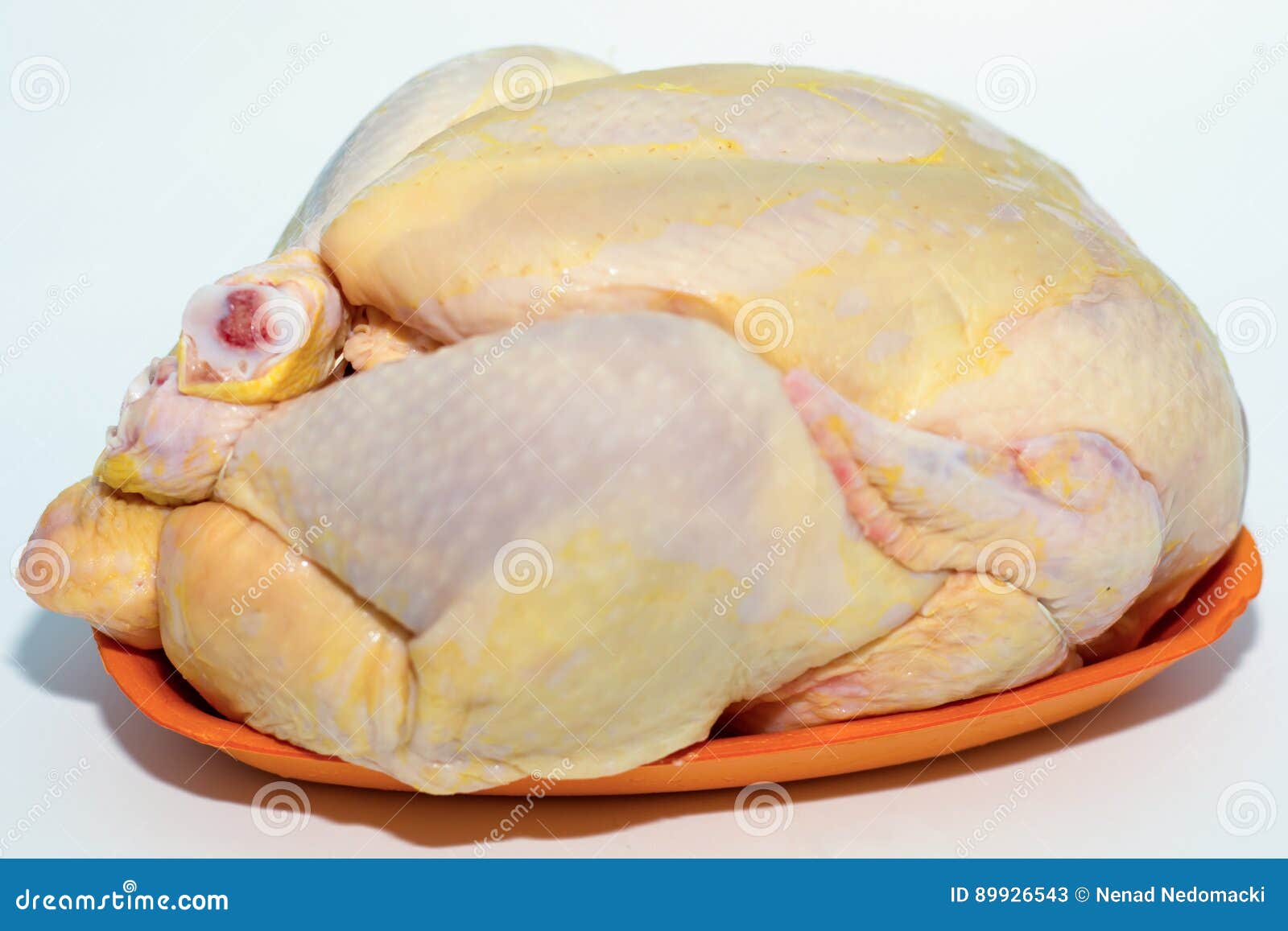 Poultry: Raw Chicken Isolated on White Background Stock Image - Image ...