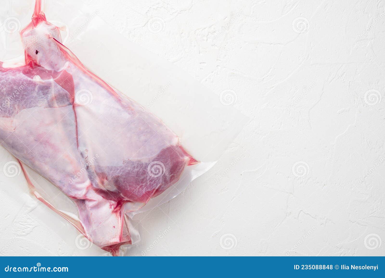 Poultry Vacuum Packed Pack, Top View Flat Lay, with Copy Space for Text ...