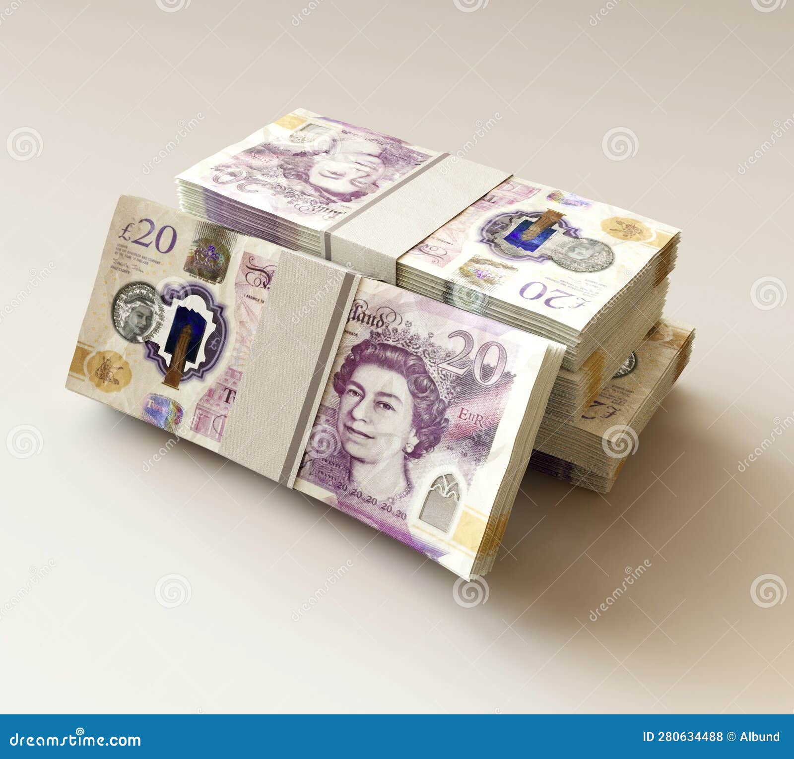 Pound Cash Note Pile editorial stock photo. Illustration of shot ...