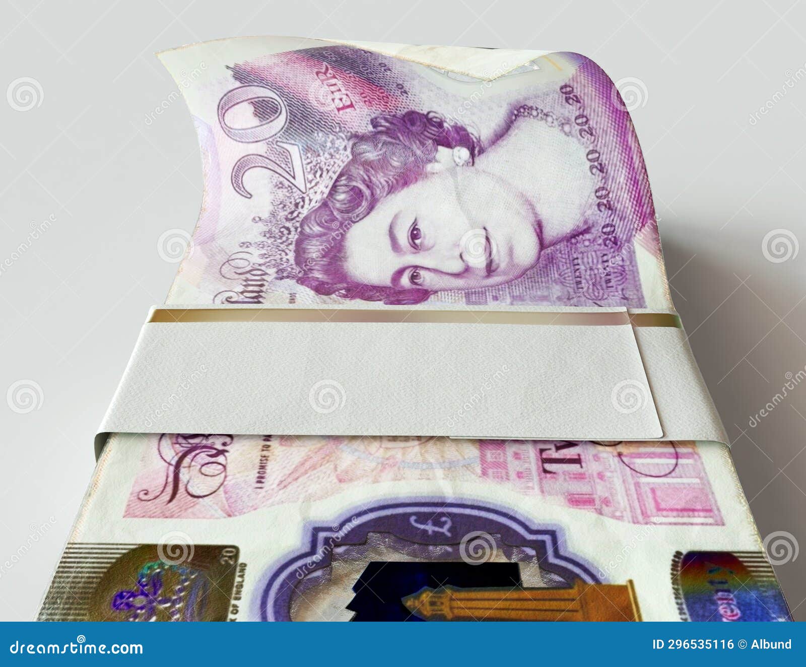 Pound Cash Note Wad stock illustration. Illustration of stack - 296535116