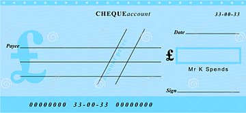 Pound cheque stock illustration. Illustration of checkbook - 4182822