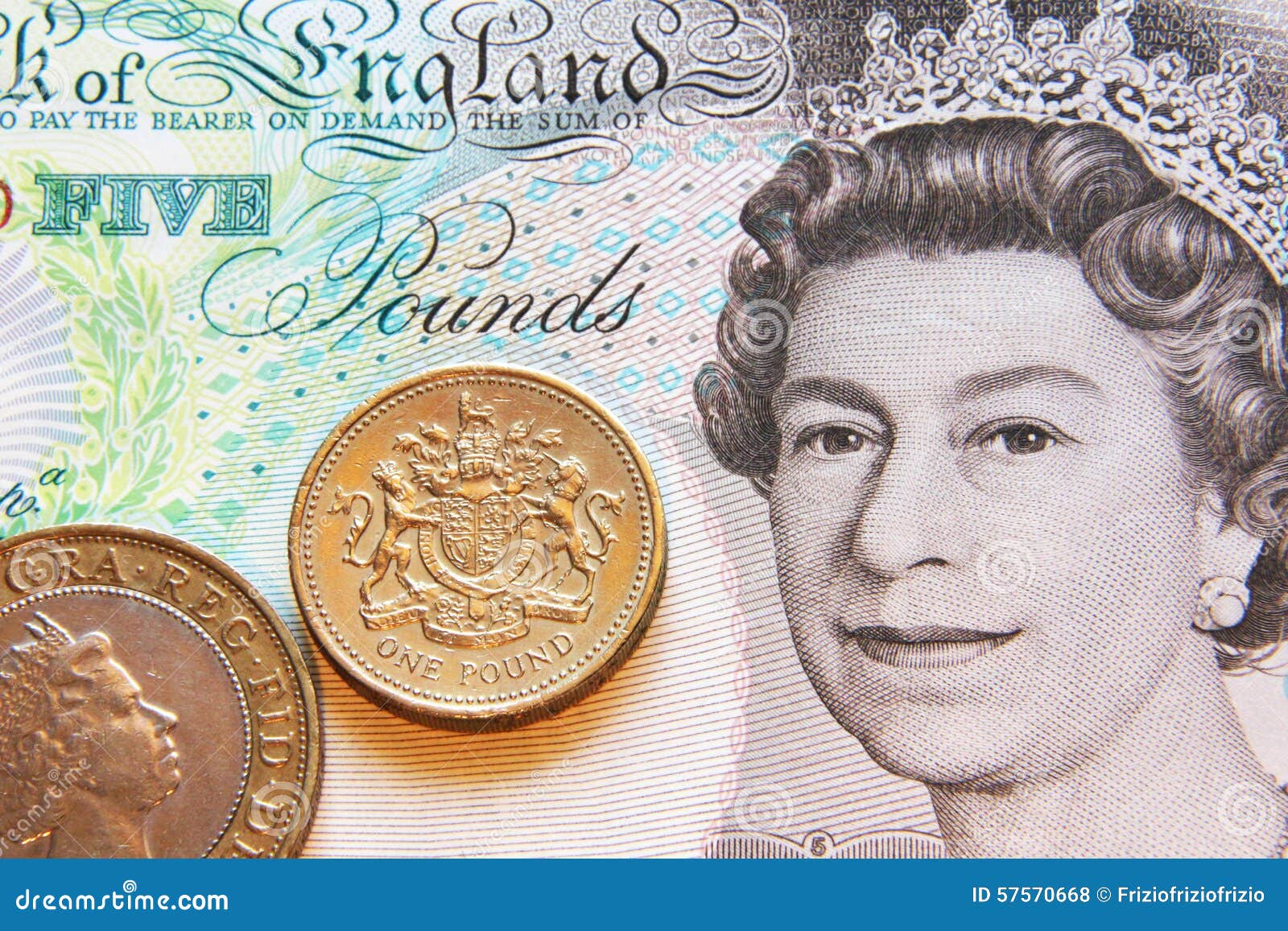 Pound, coin and banknote editorial stock photo. Image of banknote ...