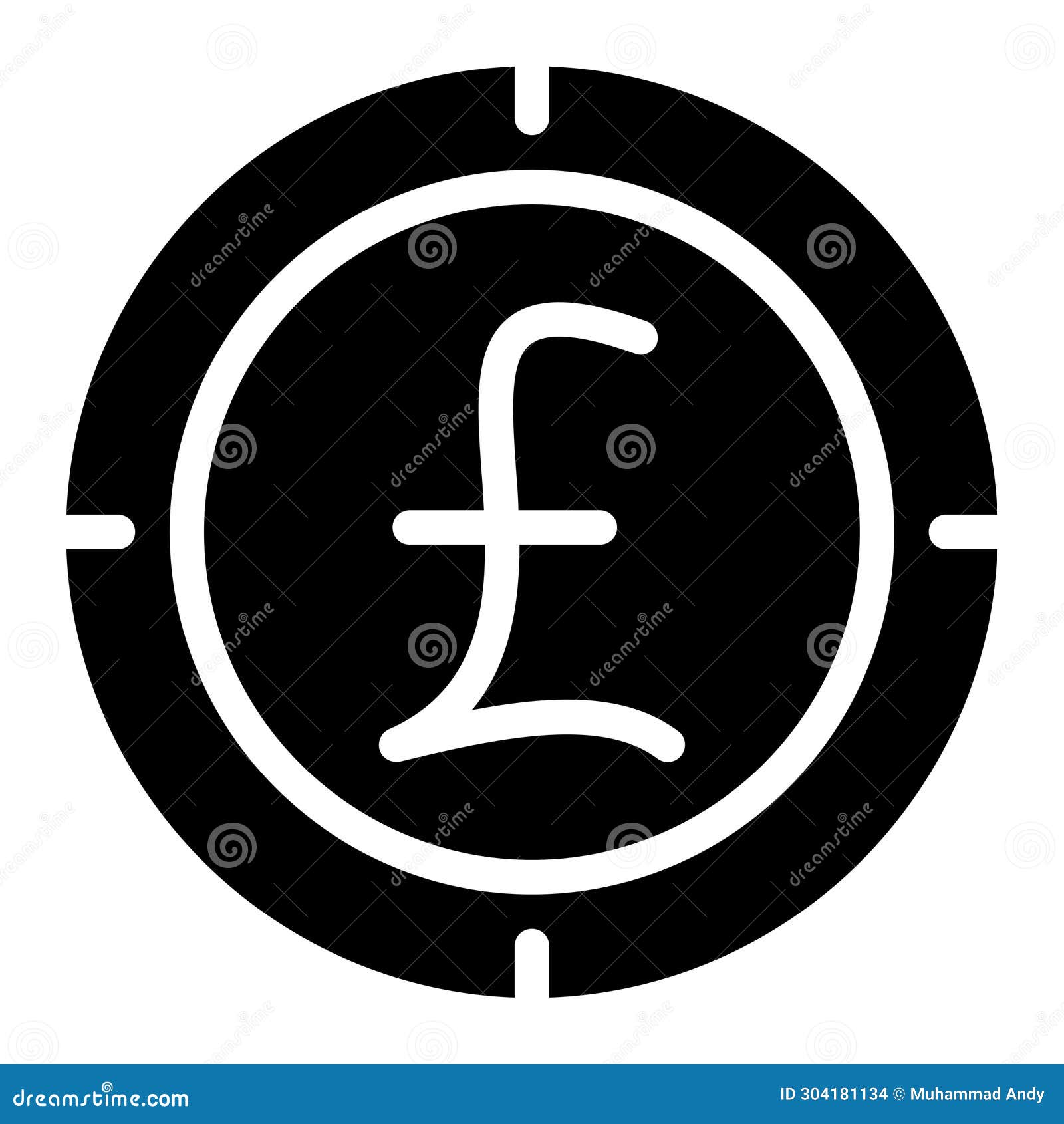 Pound Coin Icon Vector Graphic Illustration for Web, UI and App Mobile ...