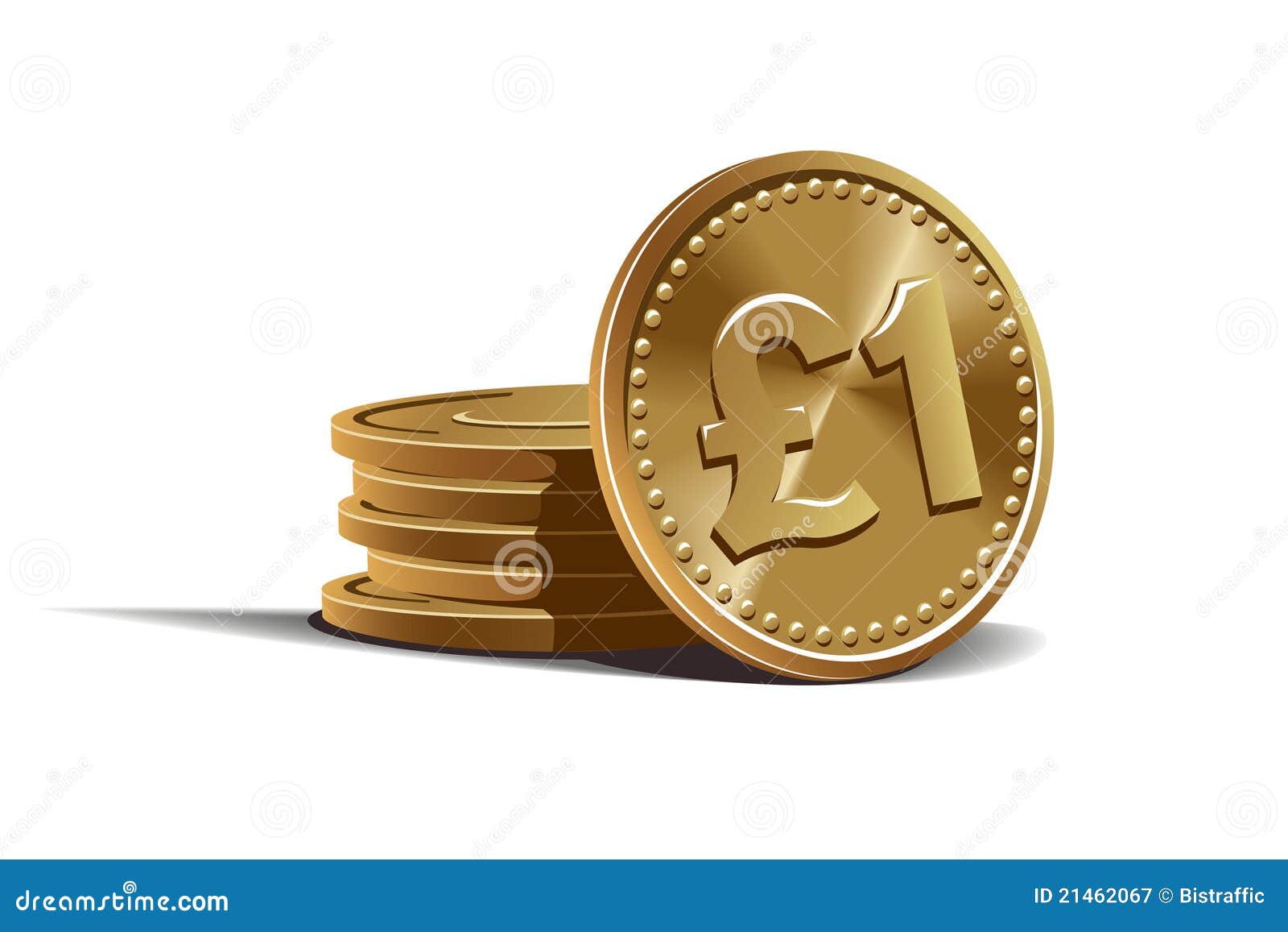 Pound Coins Vector Illustration Stock Vector - Illustration of bank ...