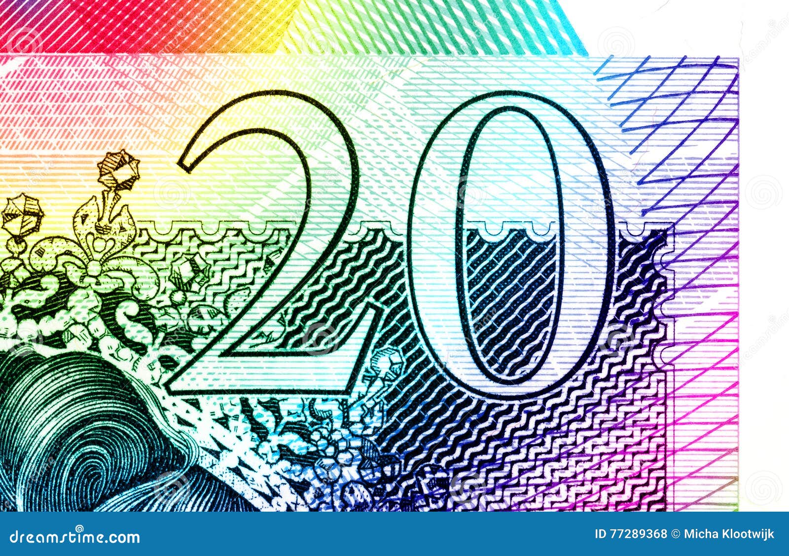 Pound Currency Background - 20 Pounds - Rainbow Stock Illustration ...