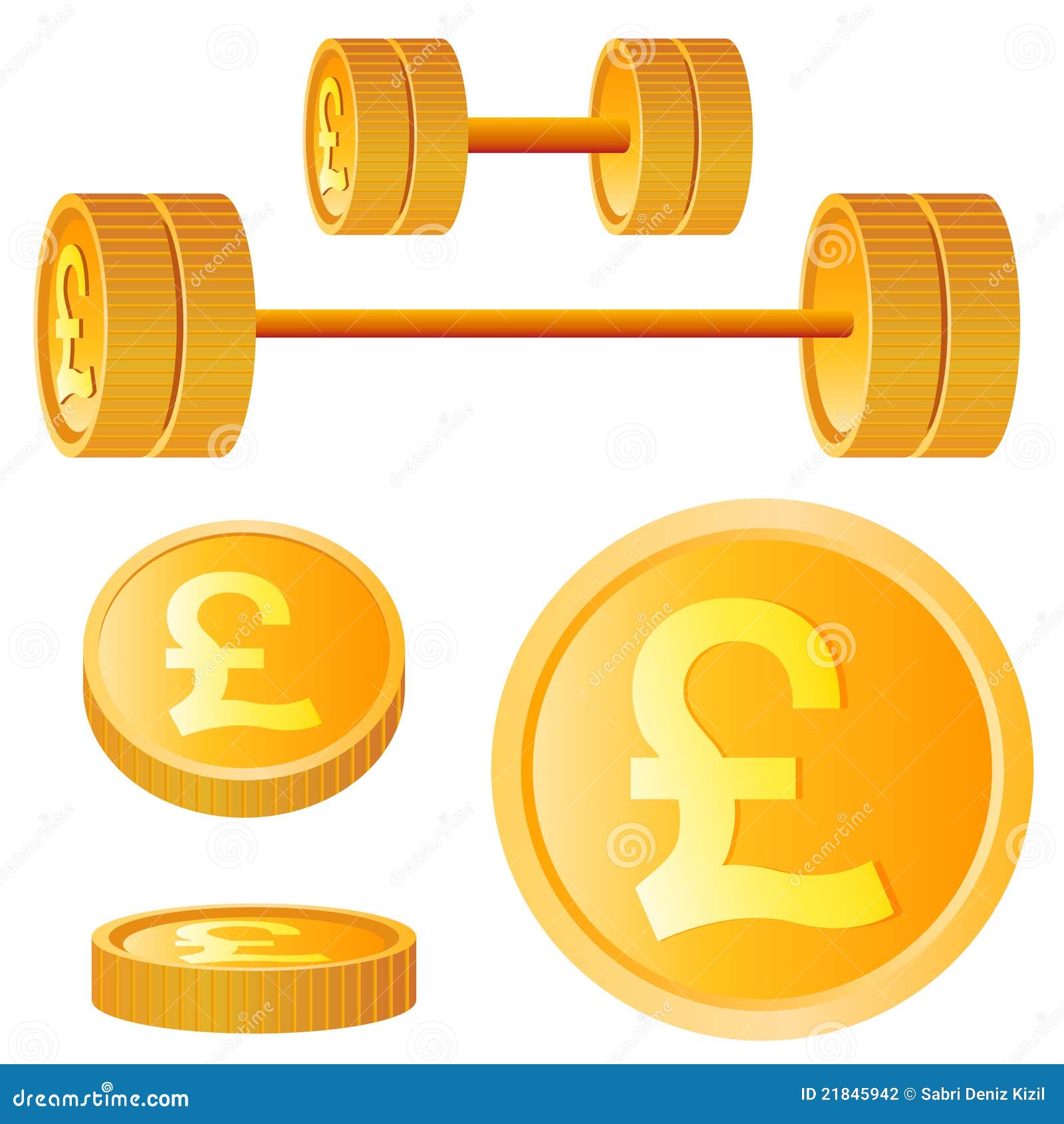 Pound design elements stock vector. Illustration of change - 21845942