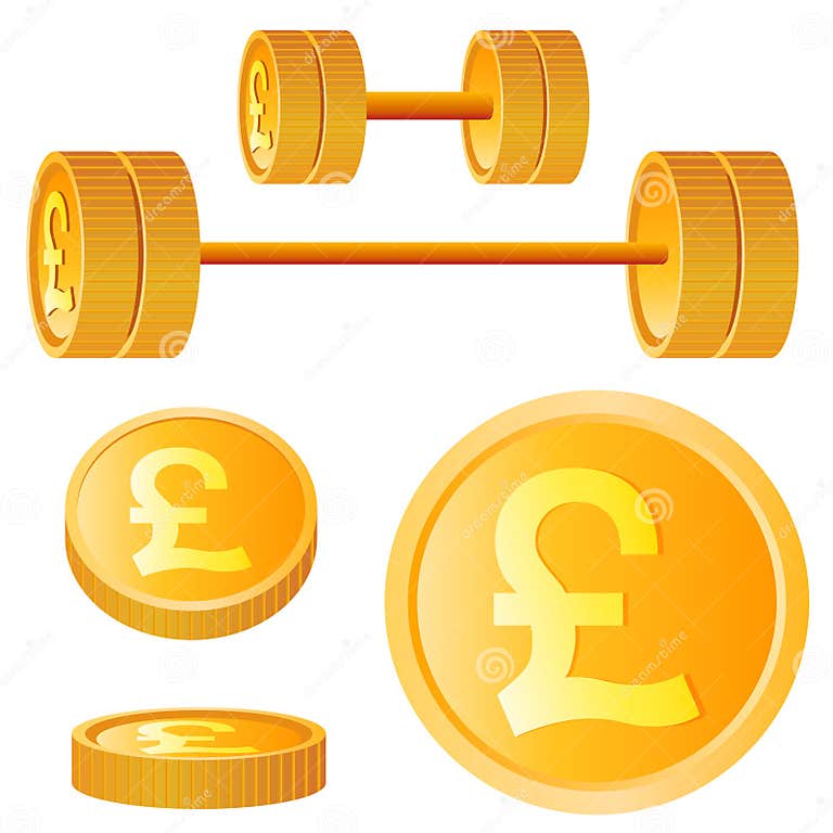 Pound design elements stock vector. Illustration of change - 21845942