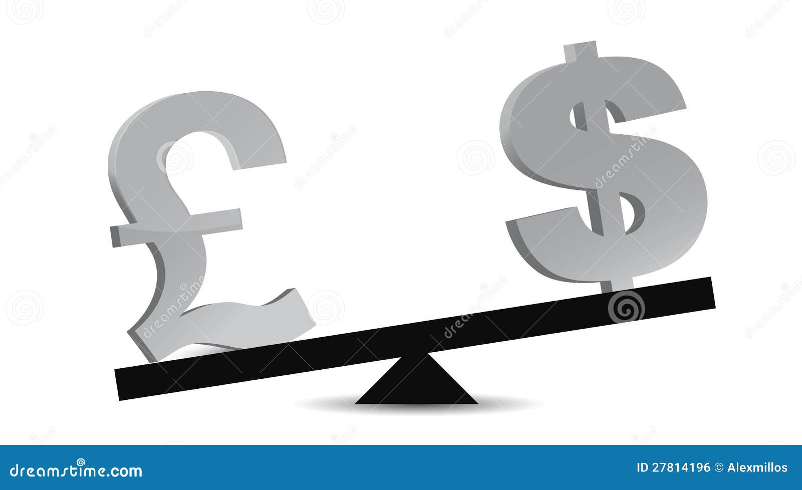 Pound and dollar balance stock illustration. Illustration of home ...