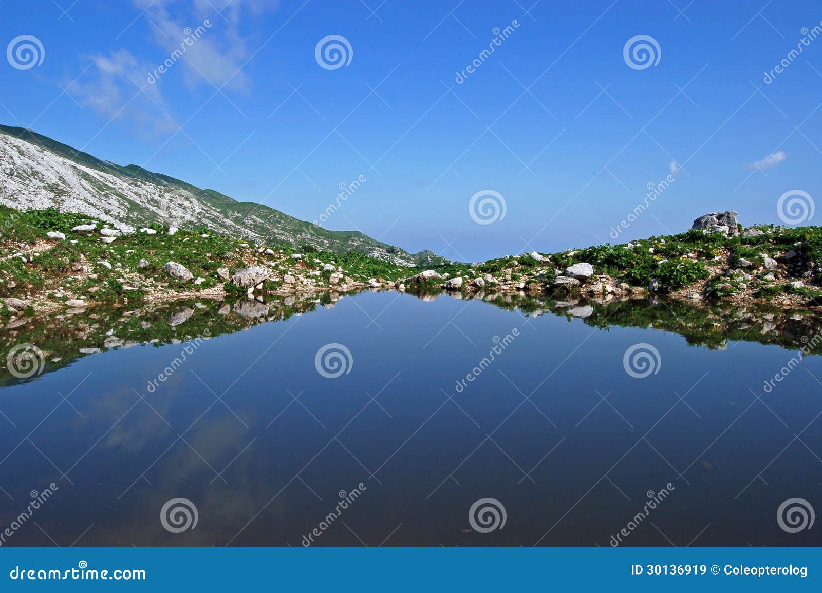 Mountain pound stock image. Image of stones, landscape - 30136919