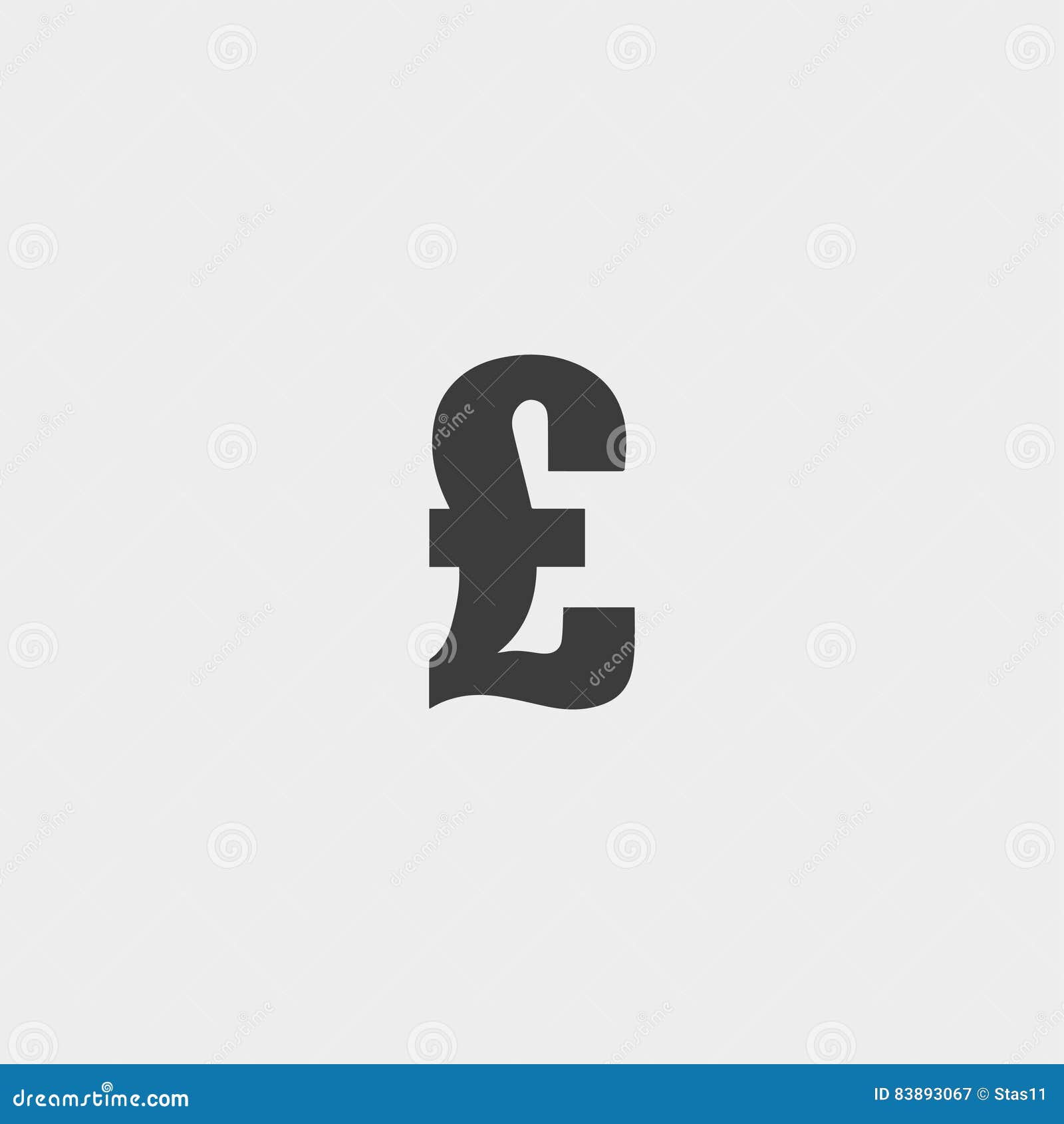 Pound Icon in a Flat Design in Black Color. Vector Illustration Eps10 ...