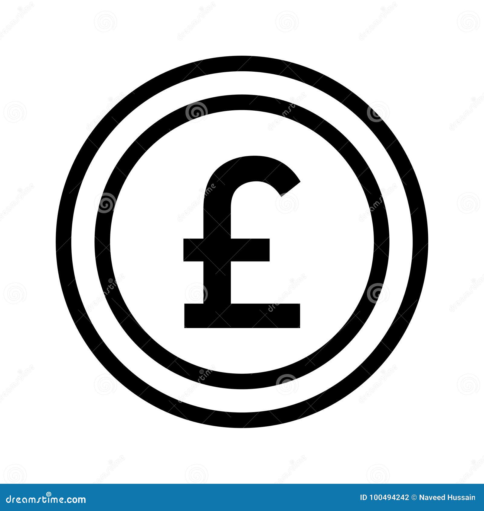 Pound icon stock vector. Illustration of line, sign - 100494242