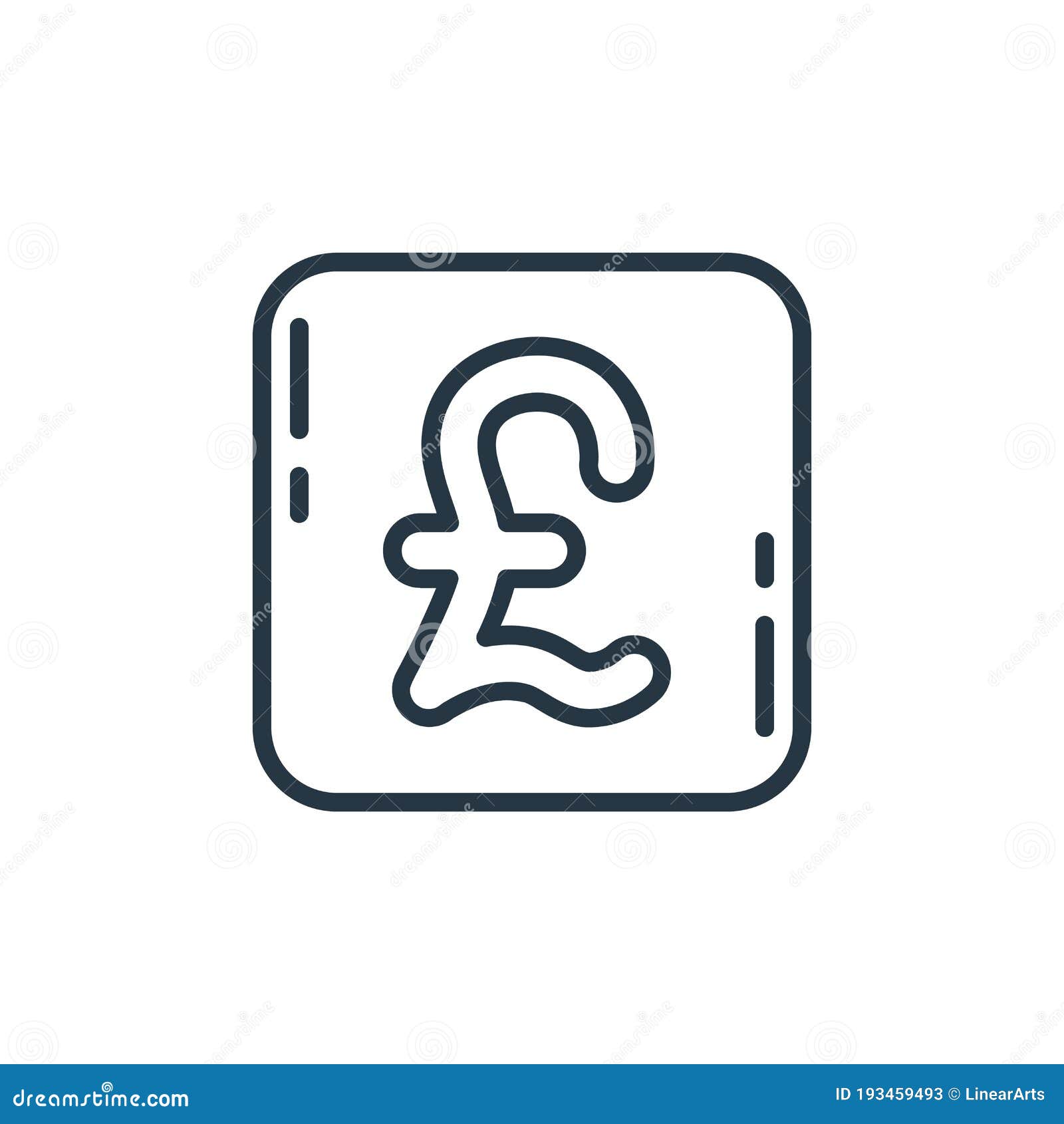 Pound Icon Vector from Sales Concept. Thin Line Illustration of Pound ...