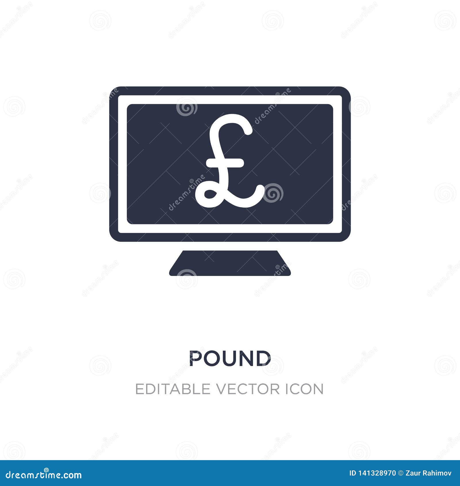 Pound Icon On White Background. Simple Element Illustration From ...