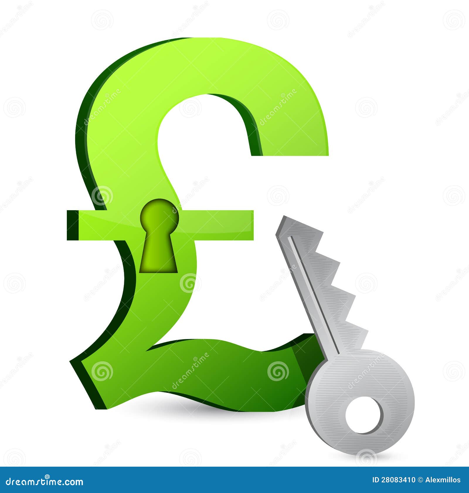 Pound lock and key stock illustration. Illustration of bank - 28083410