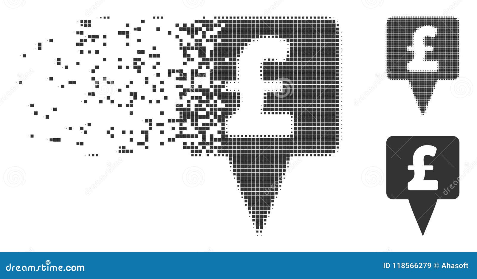 Pound Map Pointer Shredded Pixel Halftone Icon Stock Vector ... Pound Map Pointer Shredded Pixel Halftone Icon Stock Vector ...