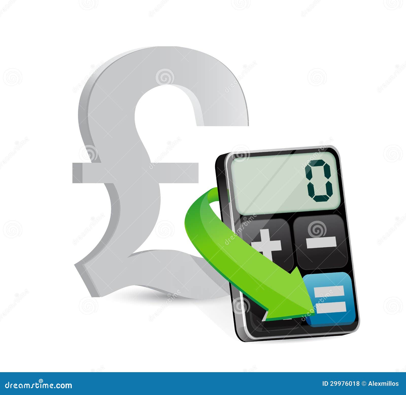 Pound and Modern Calculator Stock Illustration - Illustration of ...