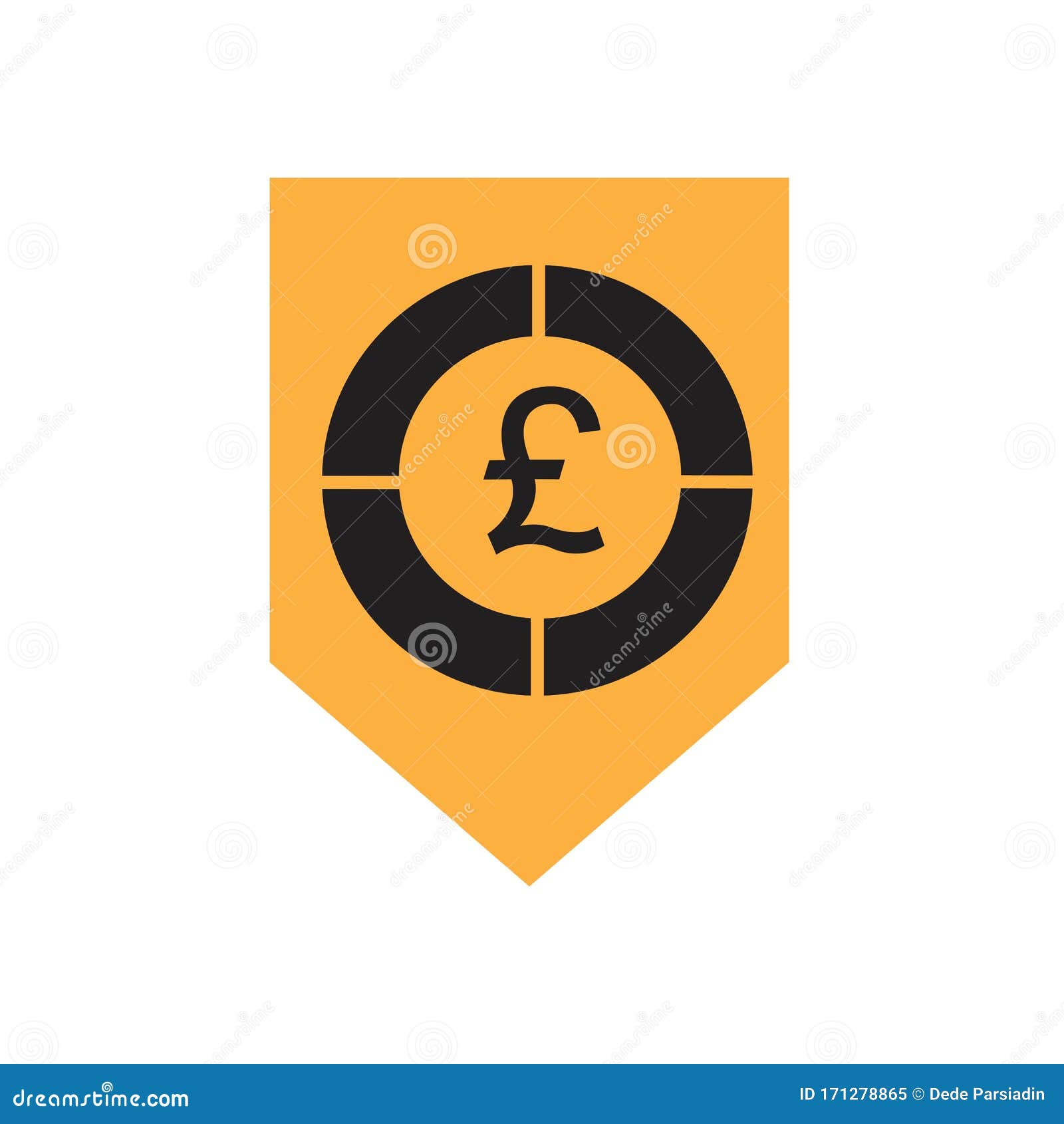 Pound Money Vector Icon Illustration Design Template - Vector Stock ...