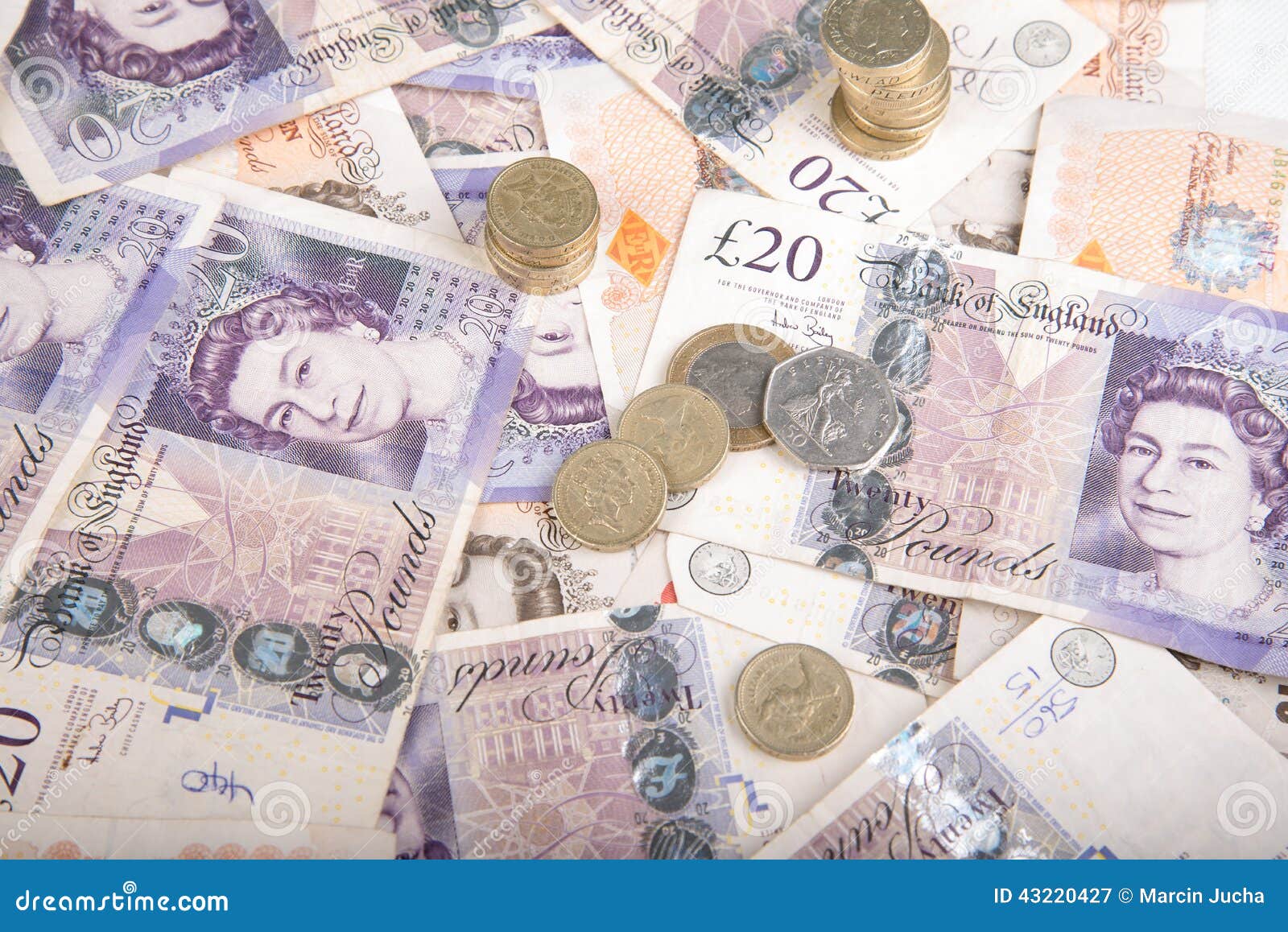 Pound notes and coins editorial photography. Image of diagram - 43220427