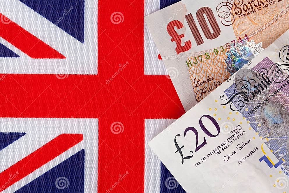 Pound Notes on a Union Jack Flag Editorial Image - Image of money ...