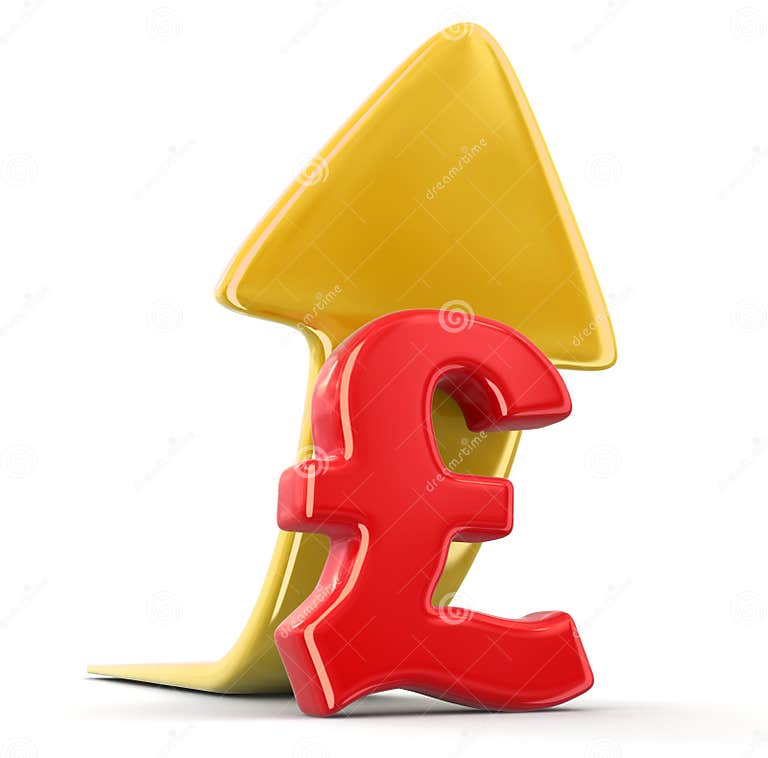 Pound sign with arrow up stock illustration. Illustration of green ...