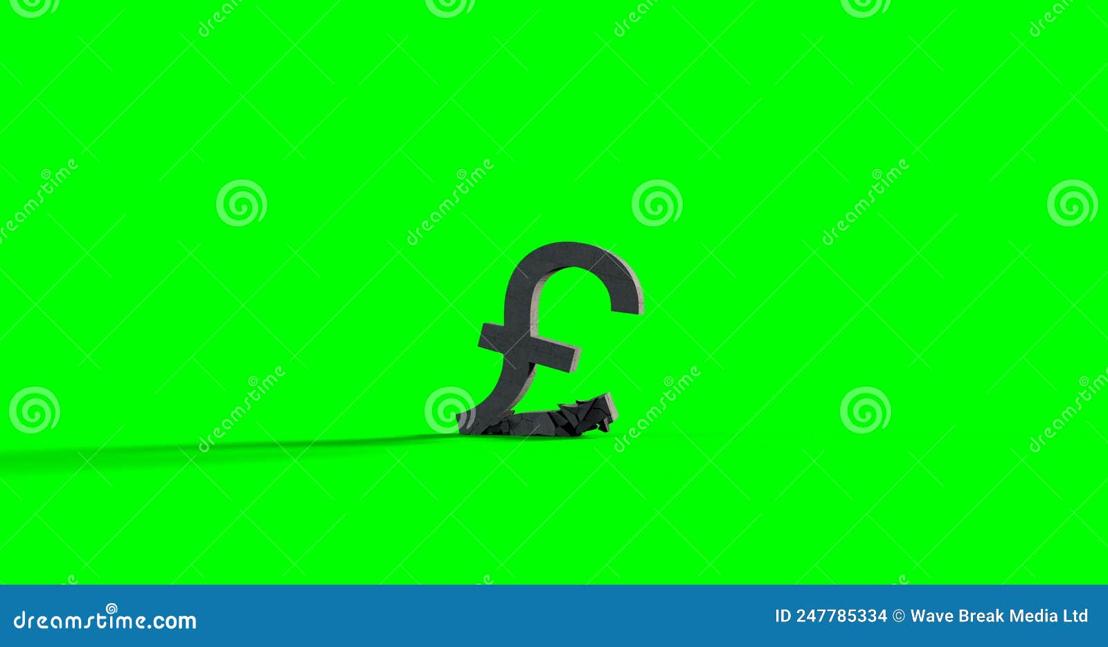 Pound Sign Falling Against Green Screen Stock Illustration ...